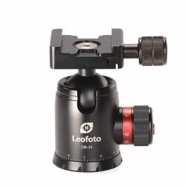 Leofoto DB-34 Pro ballhead with screw-knob clamp and QR plate